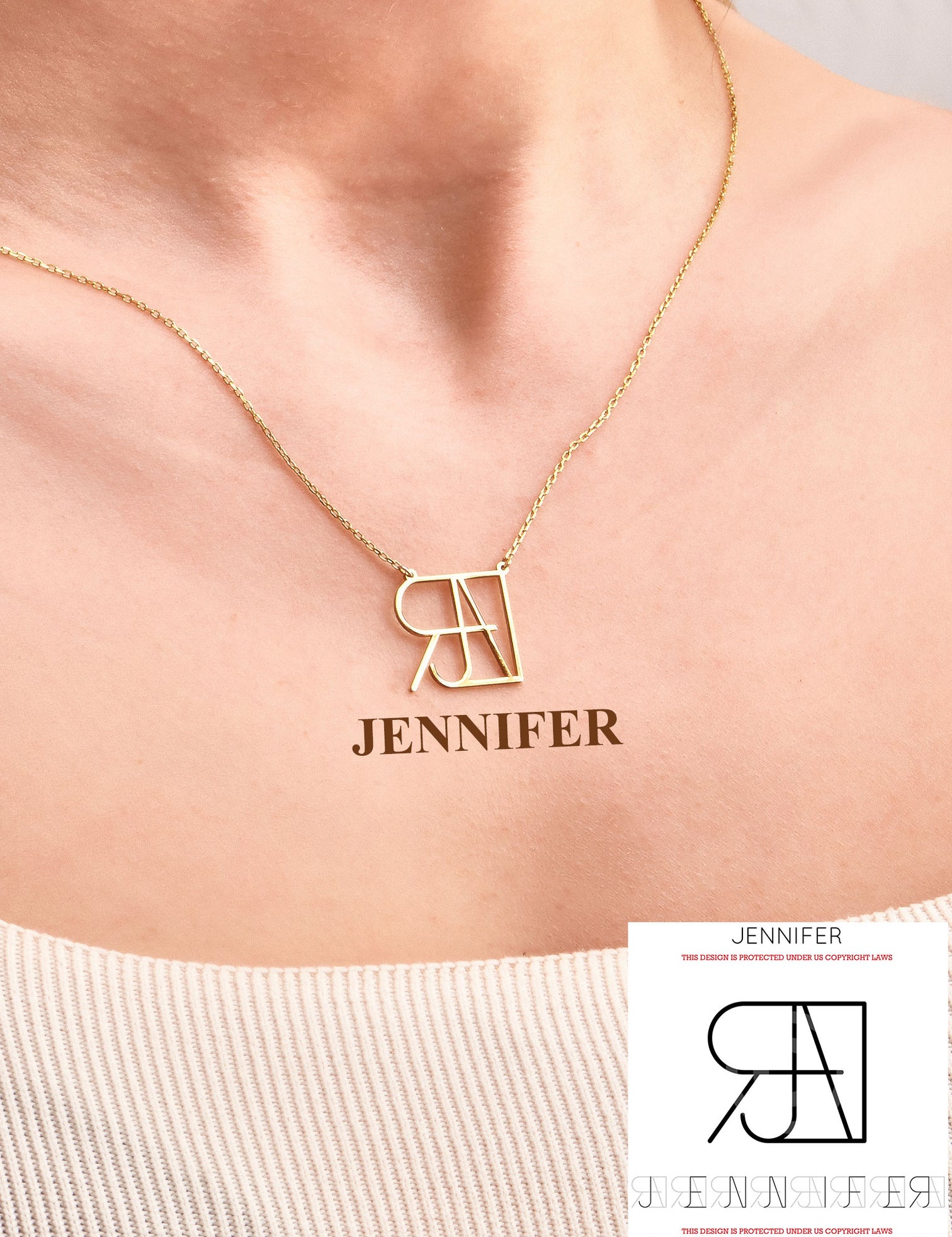 NAME LOGO NECKLACE – Roberto Jewelry